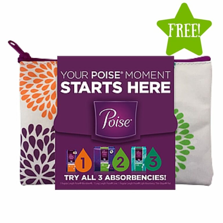 FREE Poise Liner or Pad Sample Kit with a Zipper Pouch