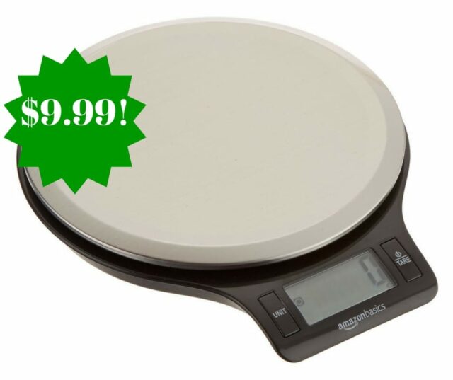 Amazon: AmazonBasics Digital Kitchen Scale with LCD Display Only $9.99