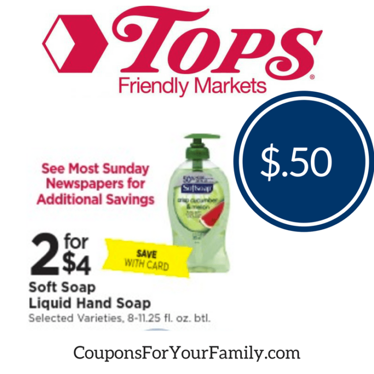 Tops Coupon Deal Soft Soap only $.50 with RARE printable coupon- print ...