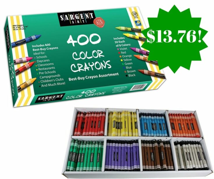 Amazon: Sargent Art 400 Color Crayons Only $13.76 (Reg. $29)