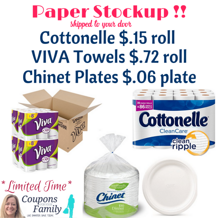Amazon Prime Paper Product Stock up w/Coupon Code: Cottonelle $.15 roll ...