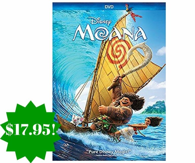 Amazon: Moana DVD Only $17.95 (Reg. $30)