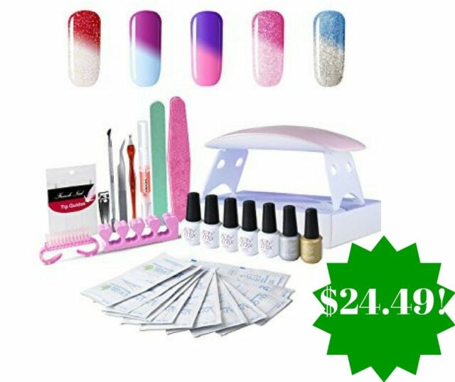 Amazon: Gel Nail Polish Starter Kit Only $24.49 (Reg. $50)