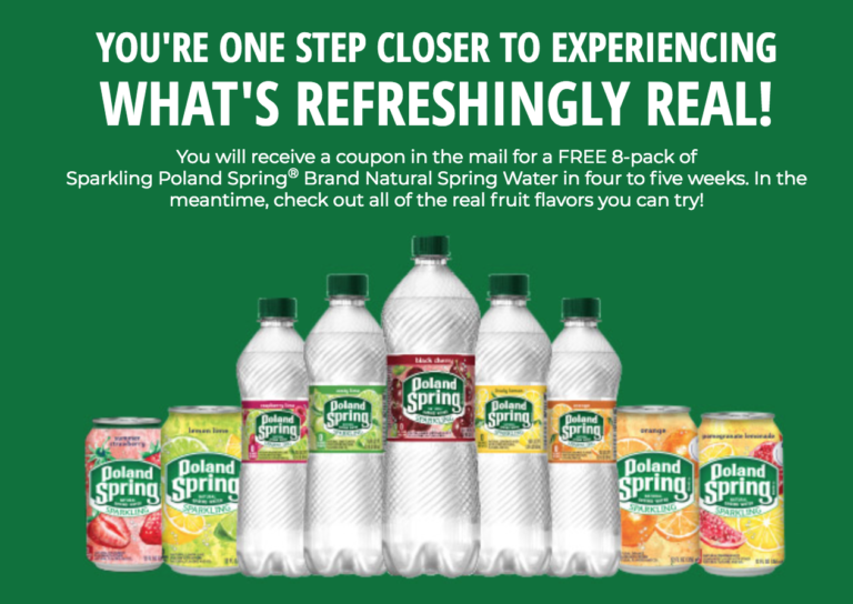 Get a Free 8 pack of Flavored Spring Water!!