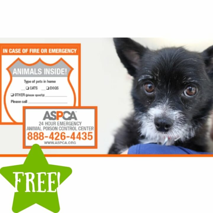 FREE ASPCA Pet Safety Magnet & Window Decal