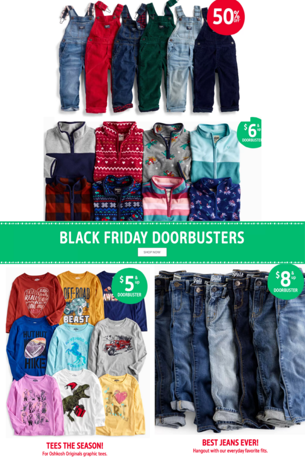 OshKosh Black Friday Doorbusters live: Overalls & more 50-60% off!