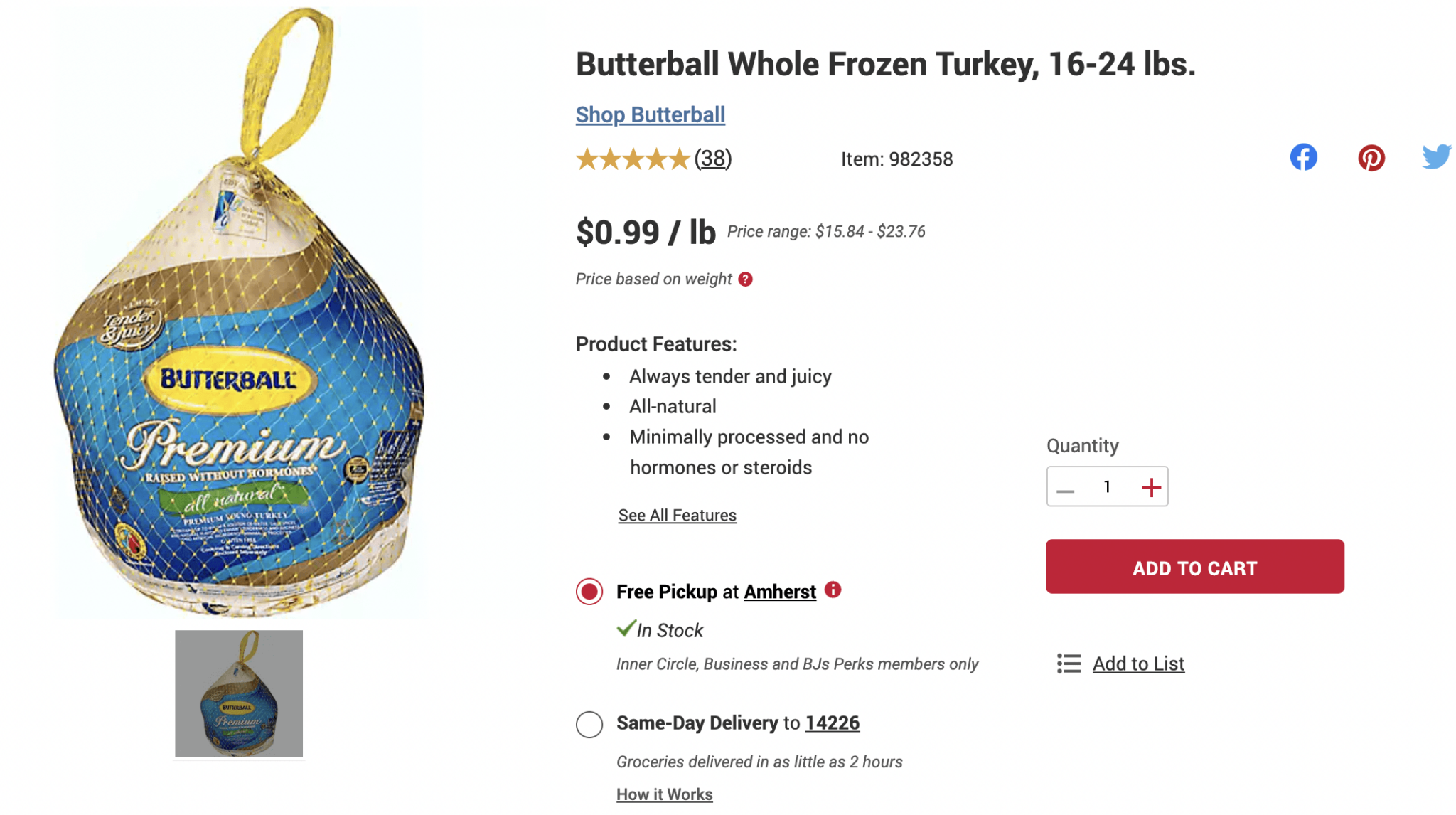 UPDATED 11/10/23: Thanksgiving Turkey Prices 2023 as low as $.29lb ...