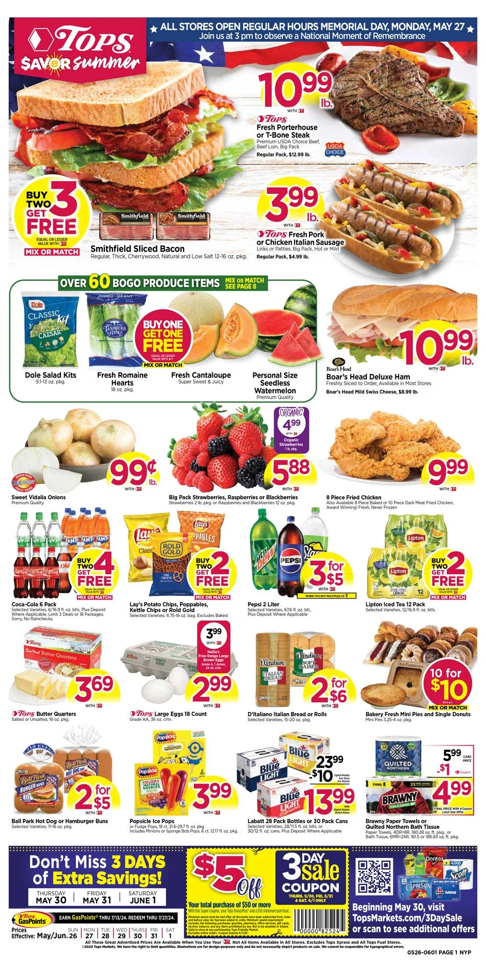 Tops Early (5/26/24 - 6/3/24) Weekly Ad Preview: Earn up to 500 extra ...