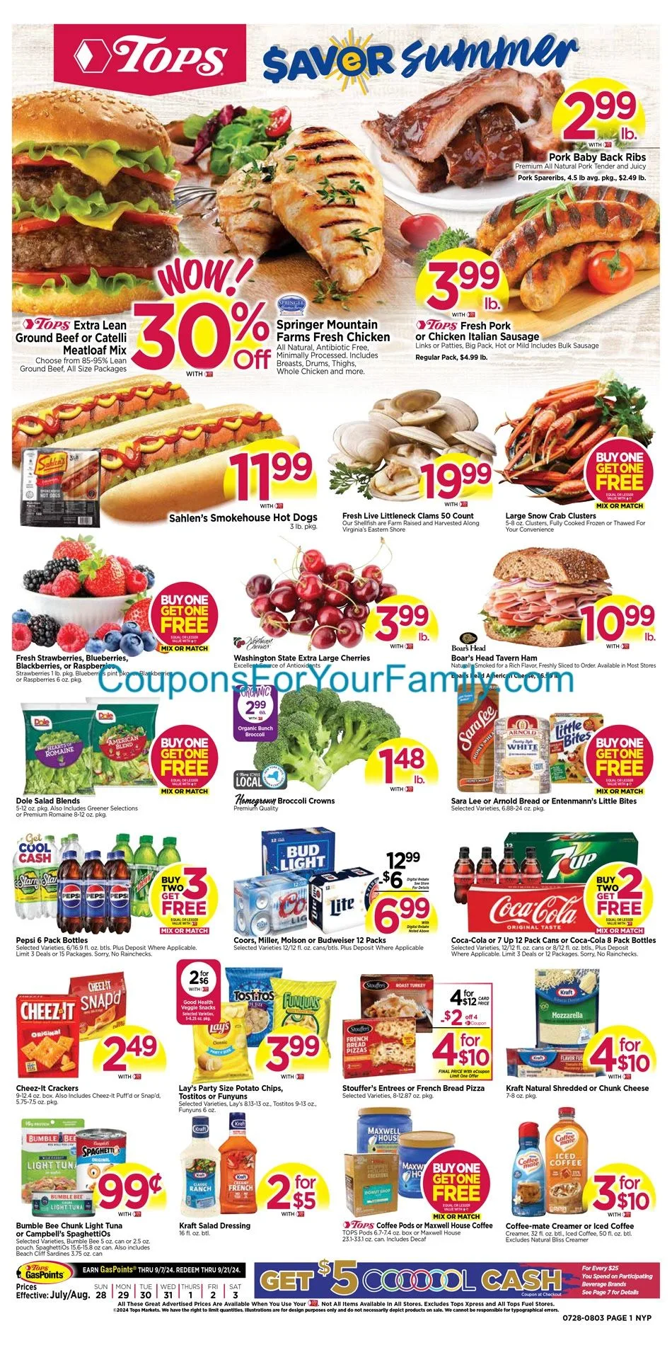 Tops Early (8/4/24 - 8/10/24) Weekly Ad Preview