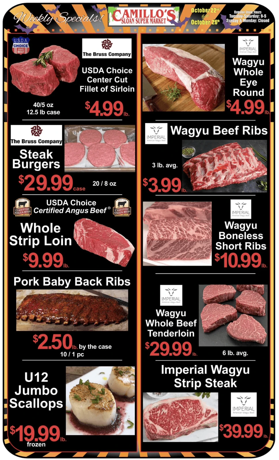 Sloan Market Weekly Ad (10/22/24 - 10/26/24): Angus Strip Loin & Prime ...