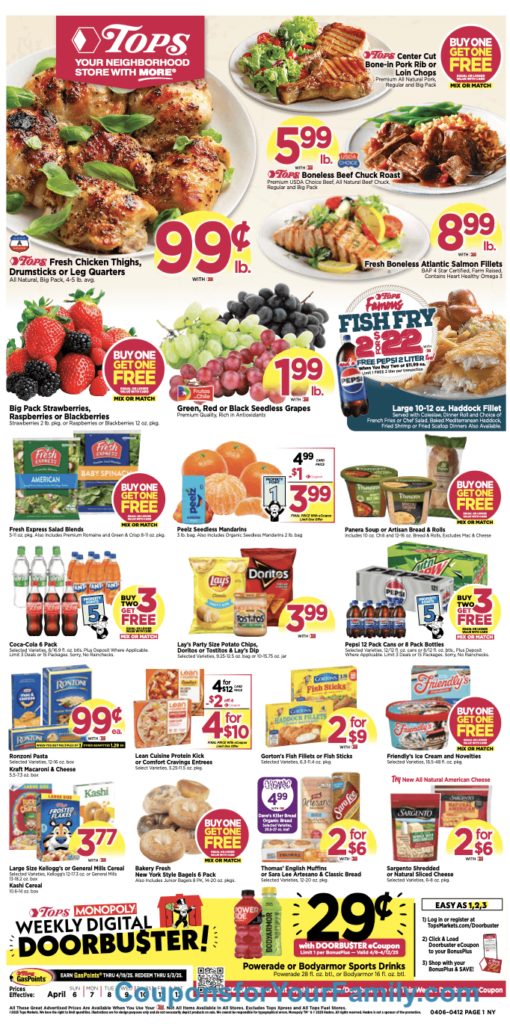 Tops Early (4/6/25 - 4/12/25) Weekly Ad Preview: