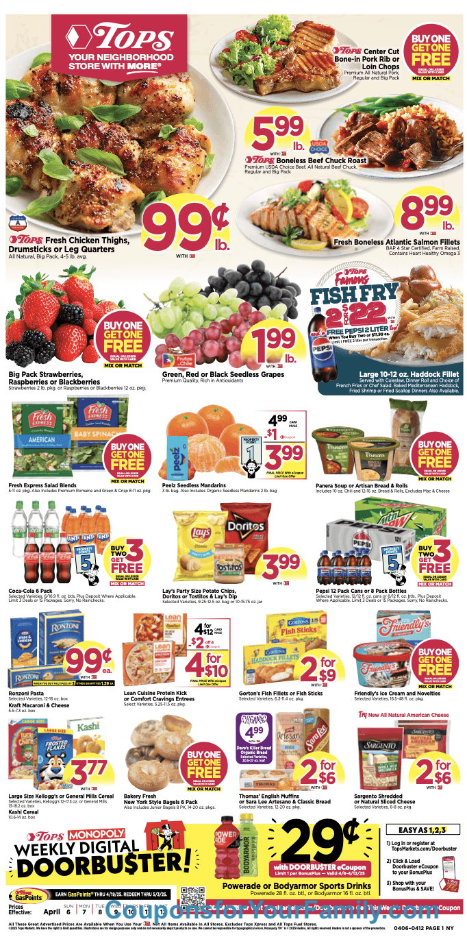 Tops Early (4/6/25 - 4/12/25) Weekly Ad Preview: