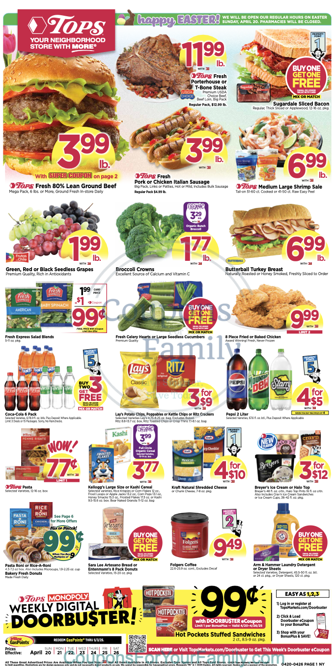 Tops Early (4/20/25 - 4/26/25) Weekly Ad Preview
