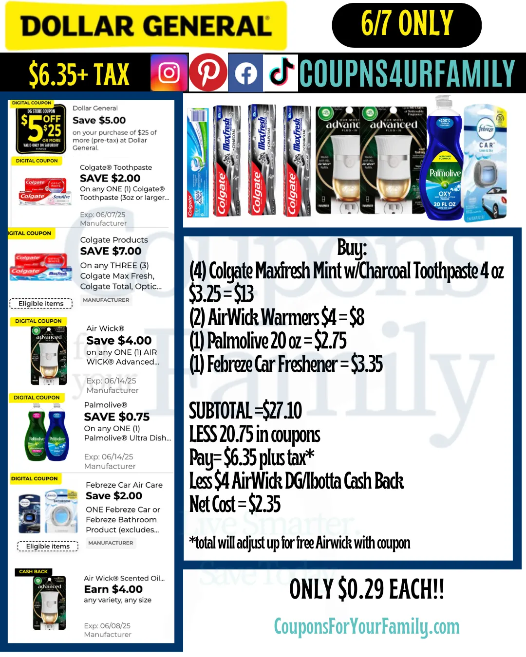 Dollar General Coupon Scenarios Saturday 6/7/25: Deals as low $.29 and ...