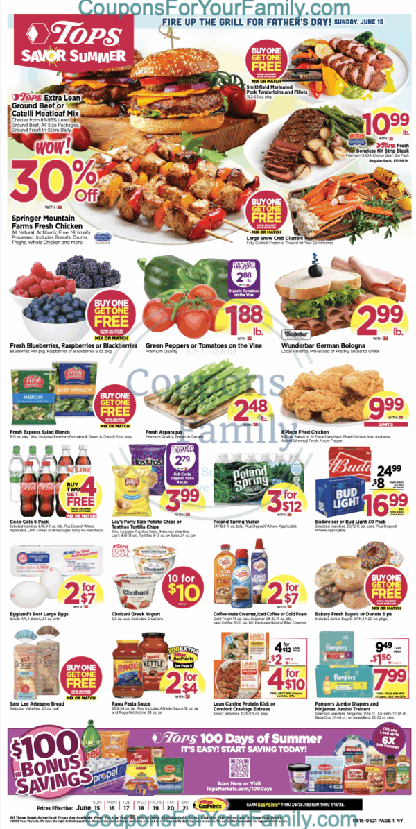 Tops Early (6/15/25 - 6/21/25) Weekly Ad Preview: See it here first ...