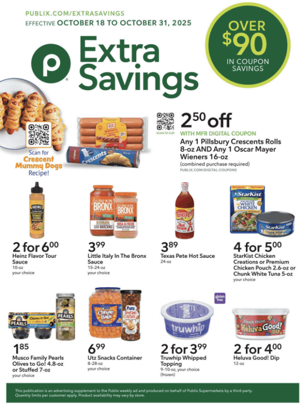 Publix Early Weekly Ad (10/29/25 -11/4/25) & (10/18/25 -10/31/25) Extra ...