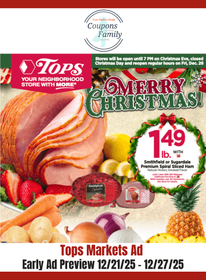 Tops Early (12/21/25 - 12/27/25) Weekly Ad Preview